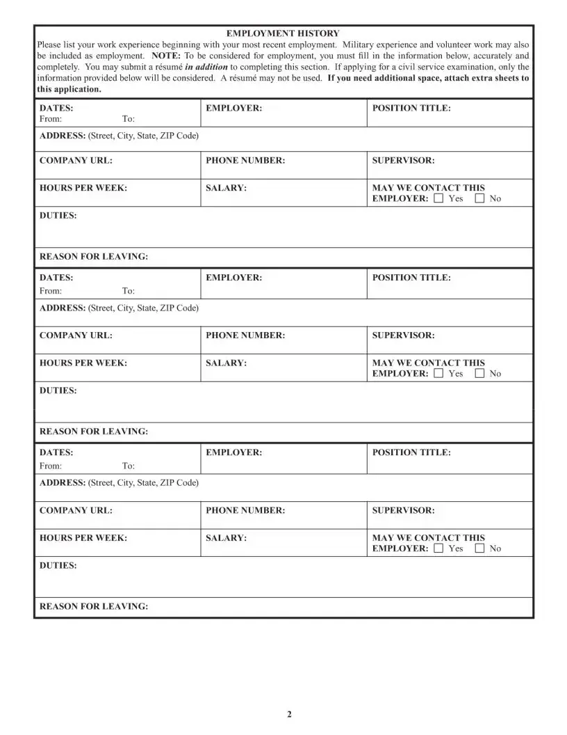 Fill in a Valid Ohio Civil Service Application Template Here » Ohio ...