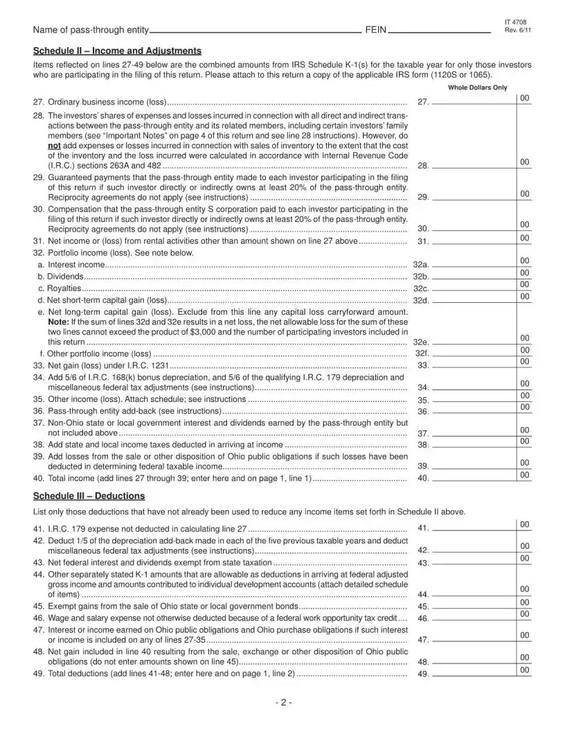 Fill in a Valid Ohio It 4708 Template Here » Ohio Documents Online